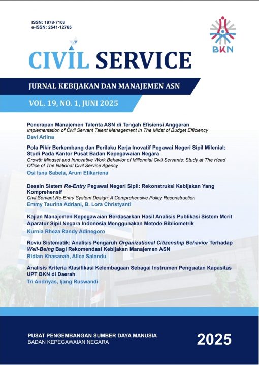Jurnal Civil Service Vol 19 No.1 Juni 2025 - Badan Kepegawaian Negara ...
